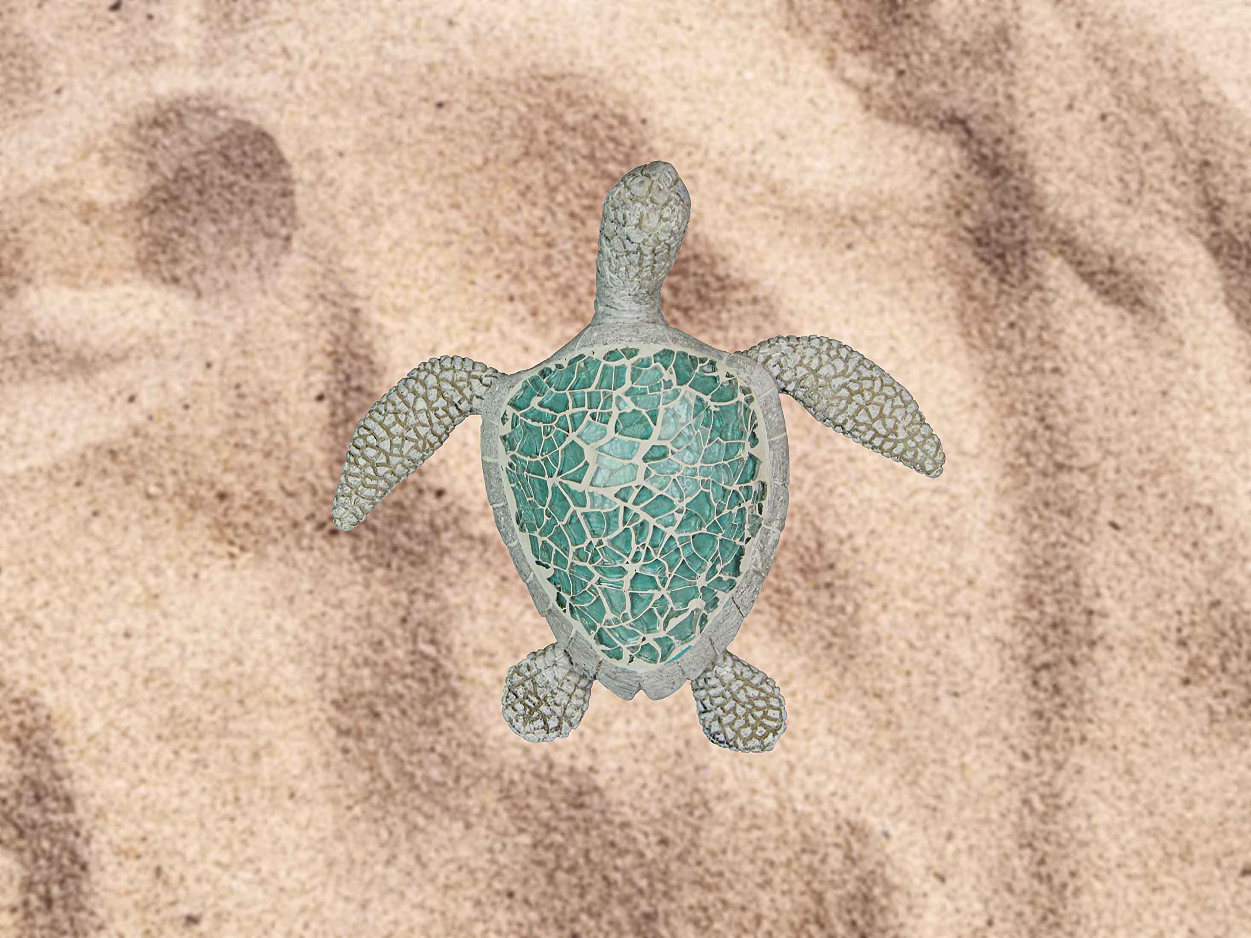 Things2Die4 7 Inch Resin Sea Turtle Sculpture Wall Hanging Beach Home Decor Decorative Art