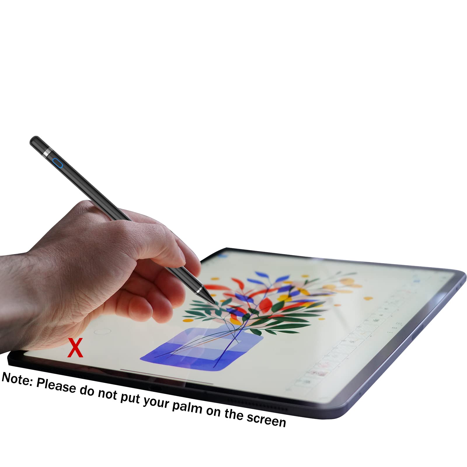Stylus Pens for Touch Screens, Active Stylus Pens for Samsung iPhone,LG,ipad, Smart Phone and Tablets Drawing&Writing (Black)