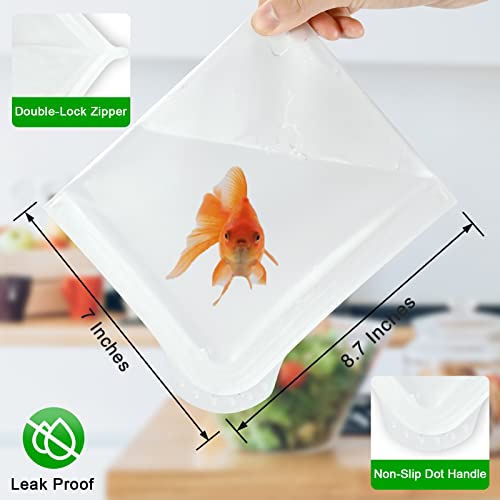 MAISON HUIS Silicone Sandwich Storage Bag, Extra Thick Reusable Silicone Sandwich Washable Bag, BPA Free Kitchen Storage Bag for Food, Leakproof(1PC,White)