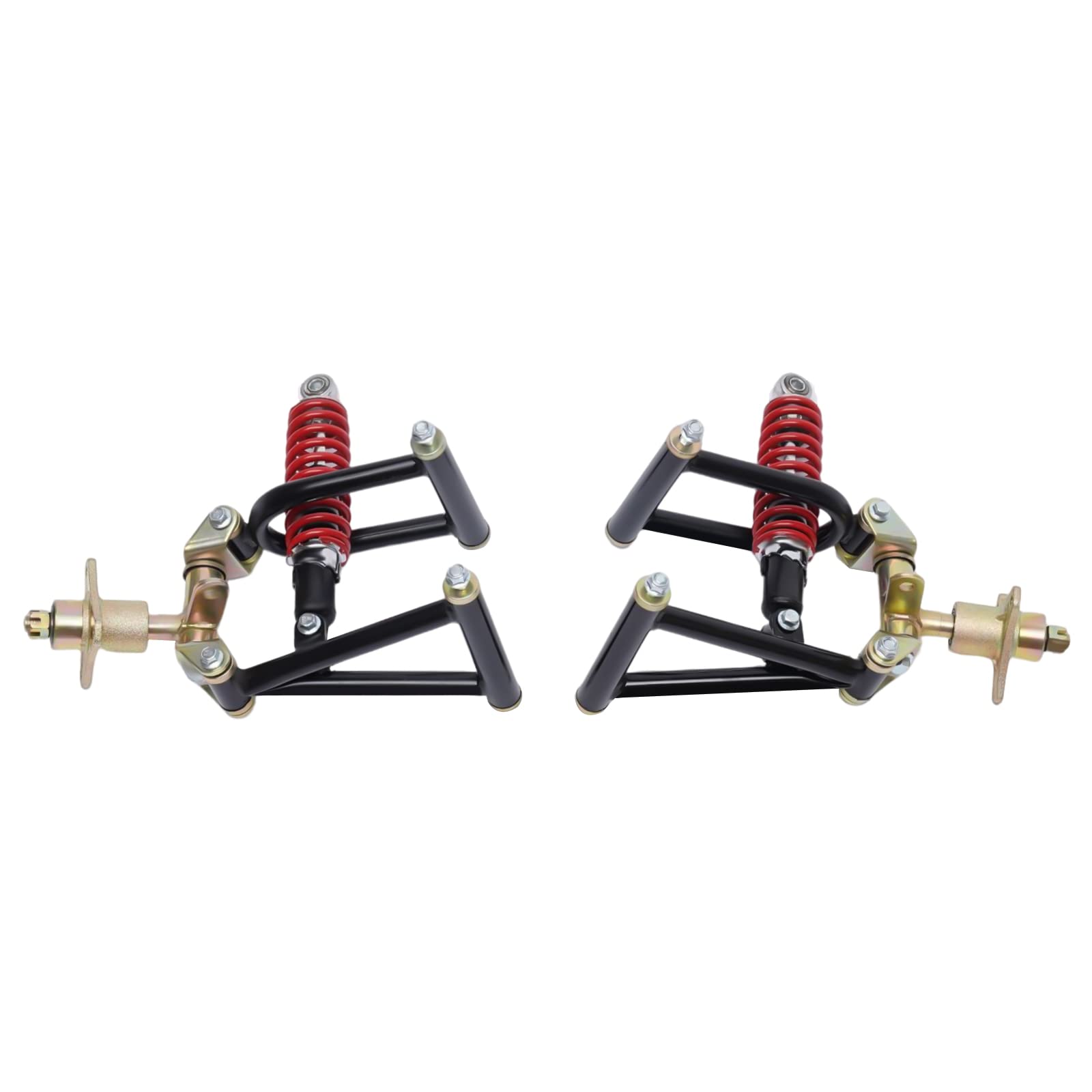 Front Suspension Swingarm Assembly Upper & Lower Swing Arm Suspension Shock Kit For DIY Buggy Electric ATV Quad Bike Buggy Go Kart Parts 220mm