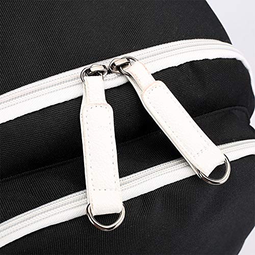 AAATJ Anime MHA Luminous Backpack with USB Charging Port Unisex BNHA Izuku Journal Notebook Fashion Travel Backpack, Black (bp-001)