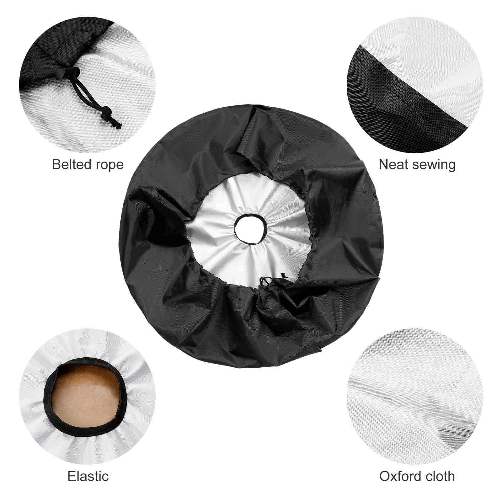 Foruidea Paw Print Spare Tire Cover with Backup Camera Hole Wheel Tire Cover Fit Trailer, RV, SUV and Many Vehicle 17inch