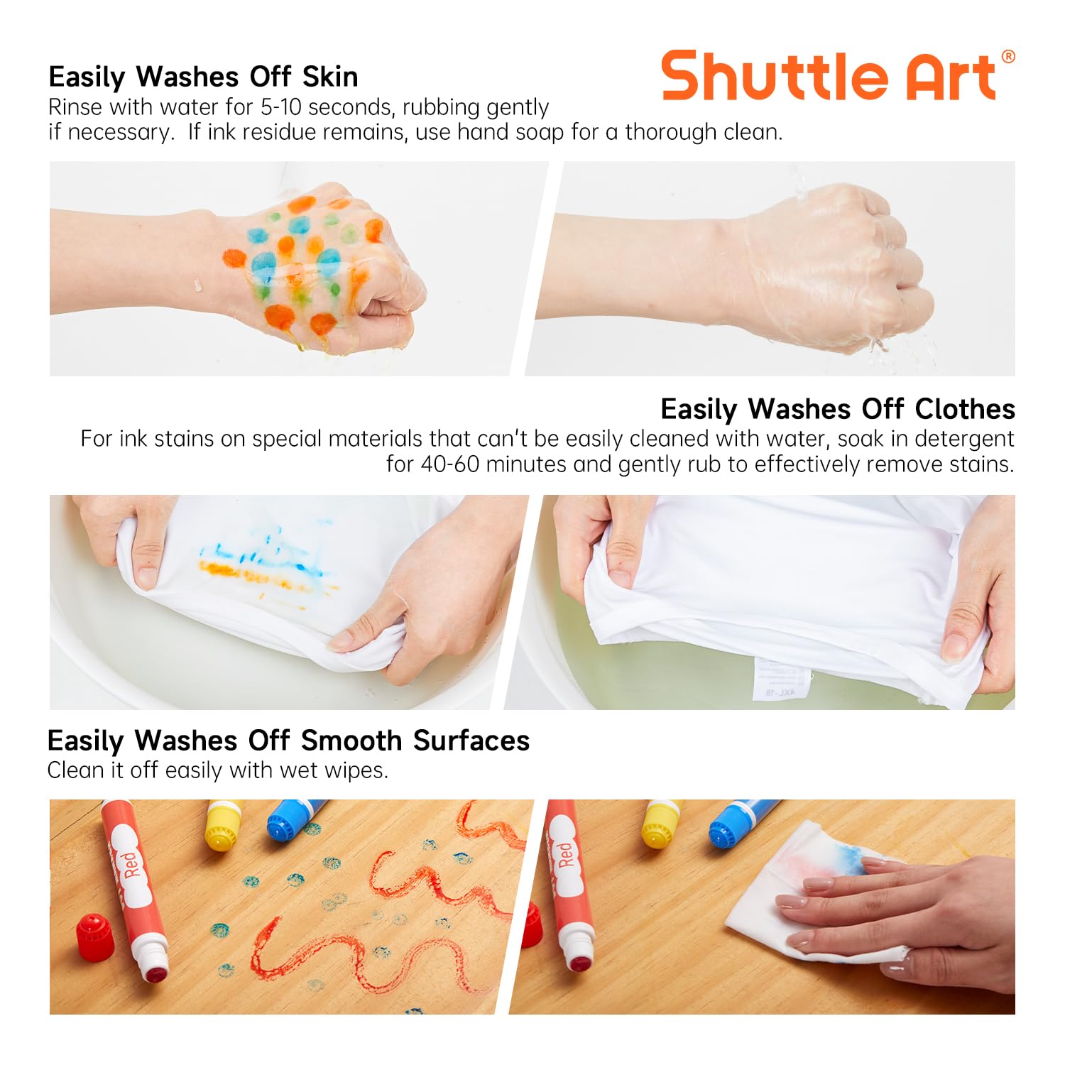 Shuttle Art Washable Dot Markers 36 Colors with Free Activity Book, Fun Art Supplies for Kids Toddlers and Preschoolers, Non Toxic Water-Based Paint Daubers, Dot Art Markers