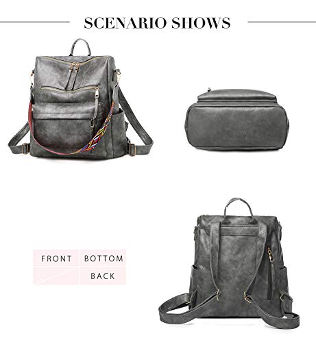 Tom Clovers Women Leather Backpack Daypack Casual Fashion Bag for Ladies Girls