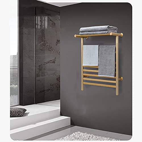 Bathroom Towel Warmer Electric Heated Towel Rack, Matte Black Towel Warmer Bathroom 304 Stainless Steel Electric Towel Rack Radiator Wall Mounted 89W Heated Towel Rail with Waterproof LED Switch, Bath