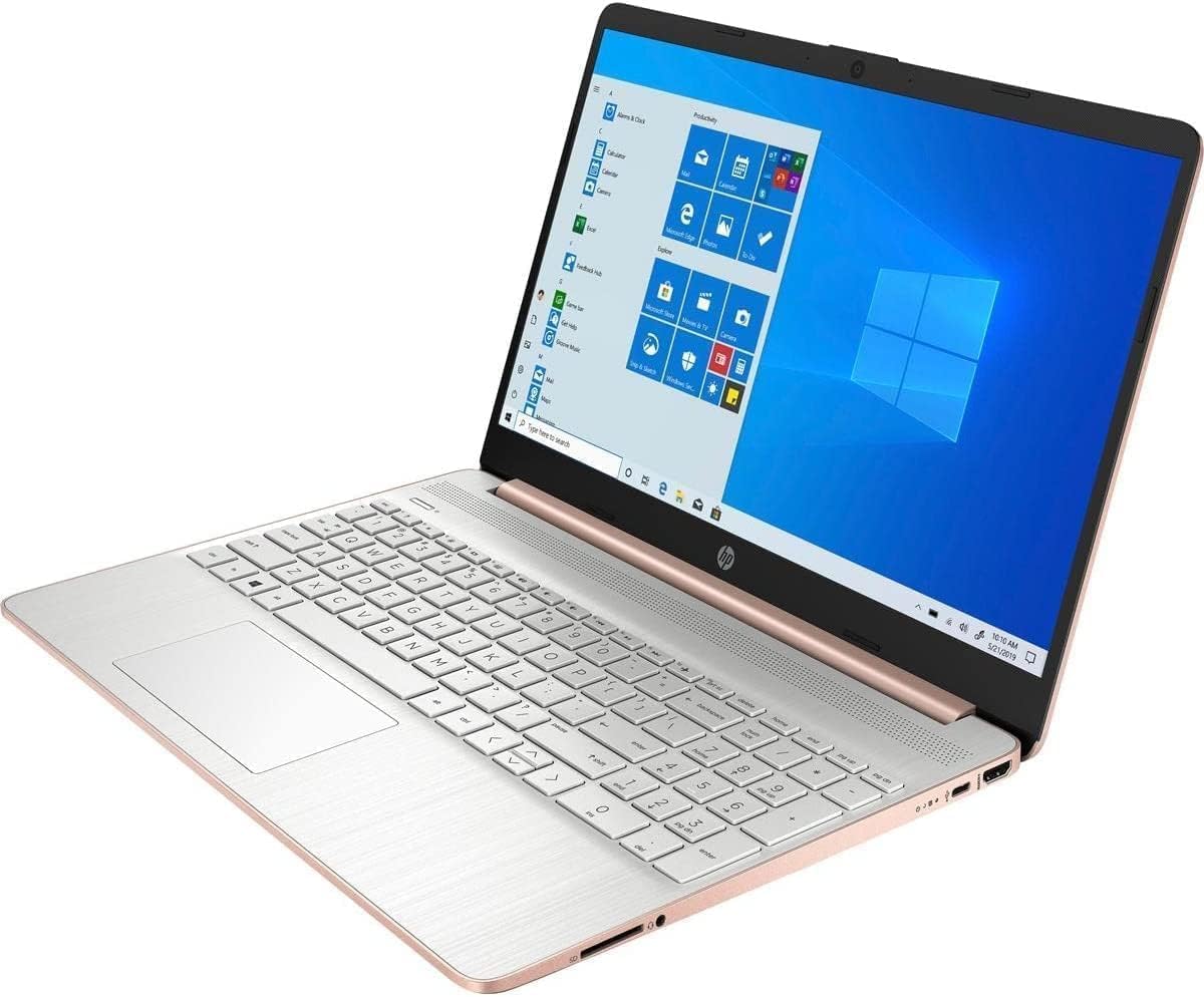 HP Laptop 15-DY0019DS 15.6" HD Intel Celeron N4020, Intel UHD Graphics, 8GB DDR4 RAM, 256GB SSD Storage, Windows 10 Home, Pale Rose (Renewed)