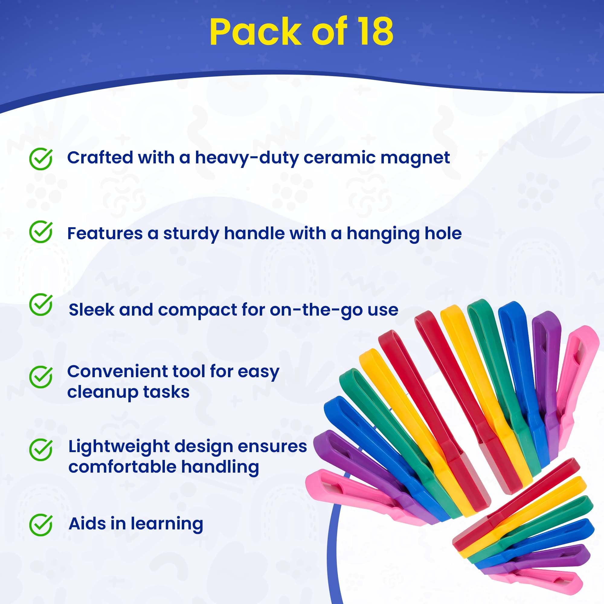 MR CHIPS Made in USA Magnetic Bingo Wand Set 18 Pack Wands - Ideal for Bingo, Science Experiments, Homeschool Accessories, Fridge Décor & Sewing Supplies