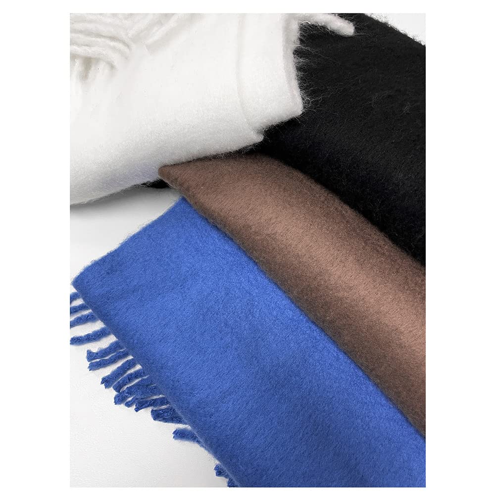 OUNIYA Large Chunky Scarf Oversized Fluffy Scarves Cashmere Feel Blanket Soft Big Wool Thick Winter Warm Women (yellow)