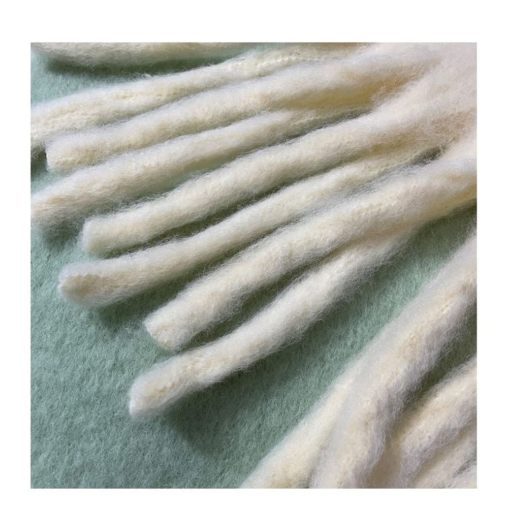 OUNIYA Large Chunky Scarf Oversized Fluffy Scarves Cashmere Feel Blanket Soft Big Wool Thick Winter Warm Women (yellow)