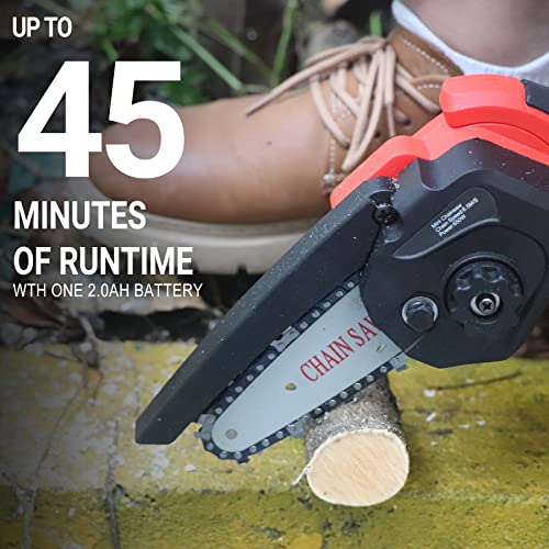 T TOVIA Cordless Power Chainsaw for Makita 18V Battery(Battery NOT Included), 4 Inch Hand-held Mini Pruning Saw for Wood Cutting, Tree Trimming, Camping