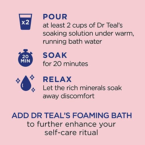 Dr Teal's Pure Epsom Magnesium Salt Soak, Fragrance Free, 6 lbs (Pack of 6)