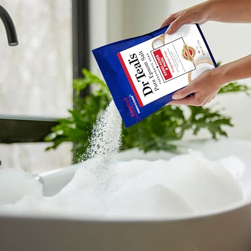 Dr Teal's Pure Epsom Magnesium Salt Soak, Fragrance Free, 6 lbs (Pack of 6)