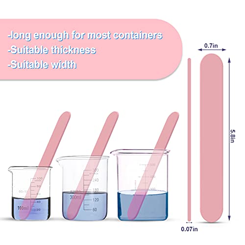 HTVRONT Stir Sticks for Epoxy Resin, 20PCS PVC Mixing Sticks, 4 Colors Reusable Plastic Stirring Sticks for Mixing Resin, Epoxy, Liquid, Paint, Molds, DIY Crafts