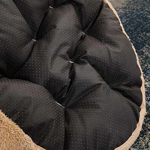 Cute Bear Hug Design Dog Cat Beds Plush Pet Beds Cuddler, Warm Soft Calming Dog Beds with Removable Washable Cover Non-Slip Bottom (Diameter 22 in, Grey)