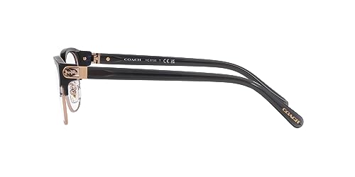 Coach HC6195 Prescription Eyewear Frames, Shiny Rose Gold/Grey Signature C/Demo Lens, 53 mm