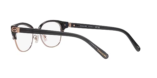 Coach HC6195 Prescription Eyewear Frames, Shiny Rose Gold/Grey Signature C/Demo Lens, 53 mm