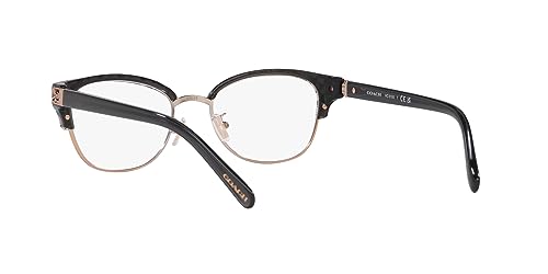 Coach HC6195 Prescription Eyewear Frames, Shiny Rose Gold/Grey Signature C/Demo Lens, 53 mm