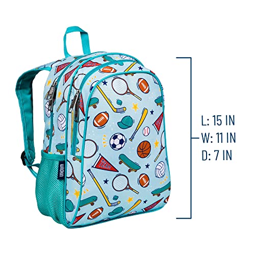 Wildkin 15-Inch Kids Backpack for Boys & Girls, Perfect for Early Elementary, Backpack for Kids Features Padded Back & Adjustable Strap, Ideal for School & Travel Backpacks (Team Spirit)
