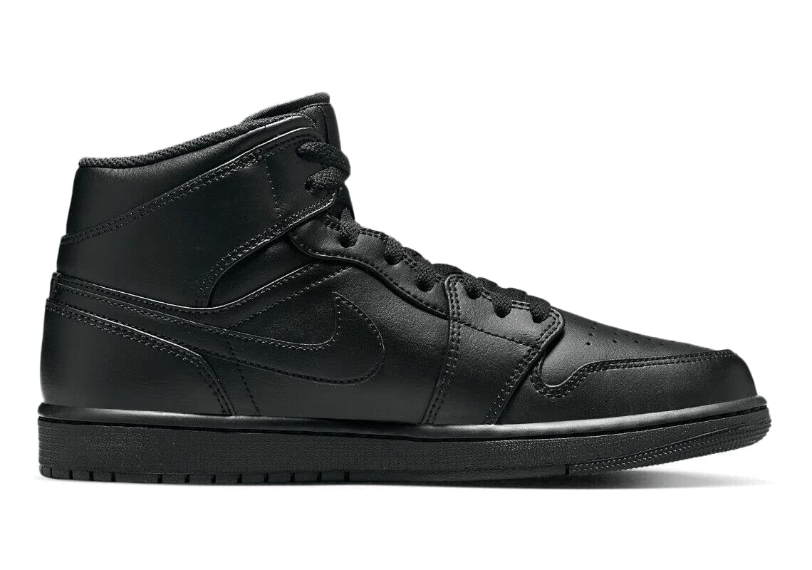 Jordan Mens Air 1 Mid 554724 093 "Triple Black - Size 8