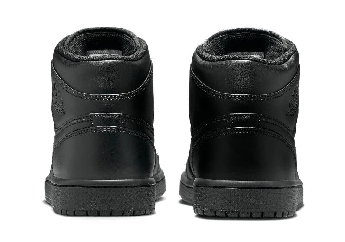 Jordan Mens Air 1 Mid 554724 093 "Triple Black - Size 8