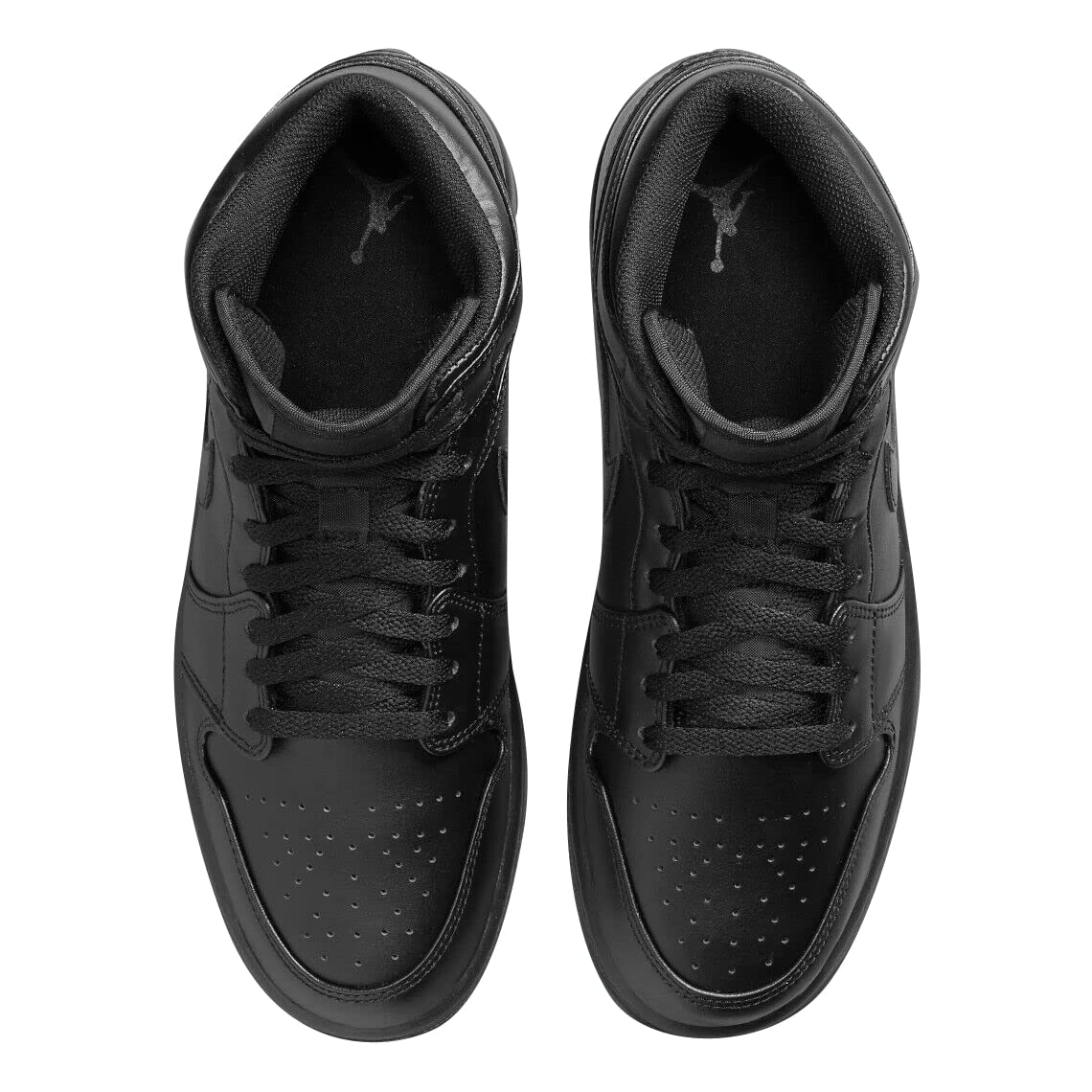 Jordan Mens Air 1 Mid 554724 093 "Triple Black - Size 8