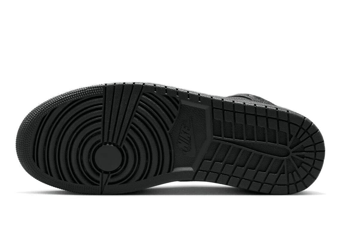 Jordan Mens Air 1 Mid 554724 093 "Triple Black - Size 8