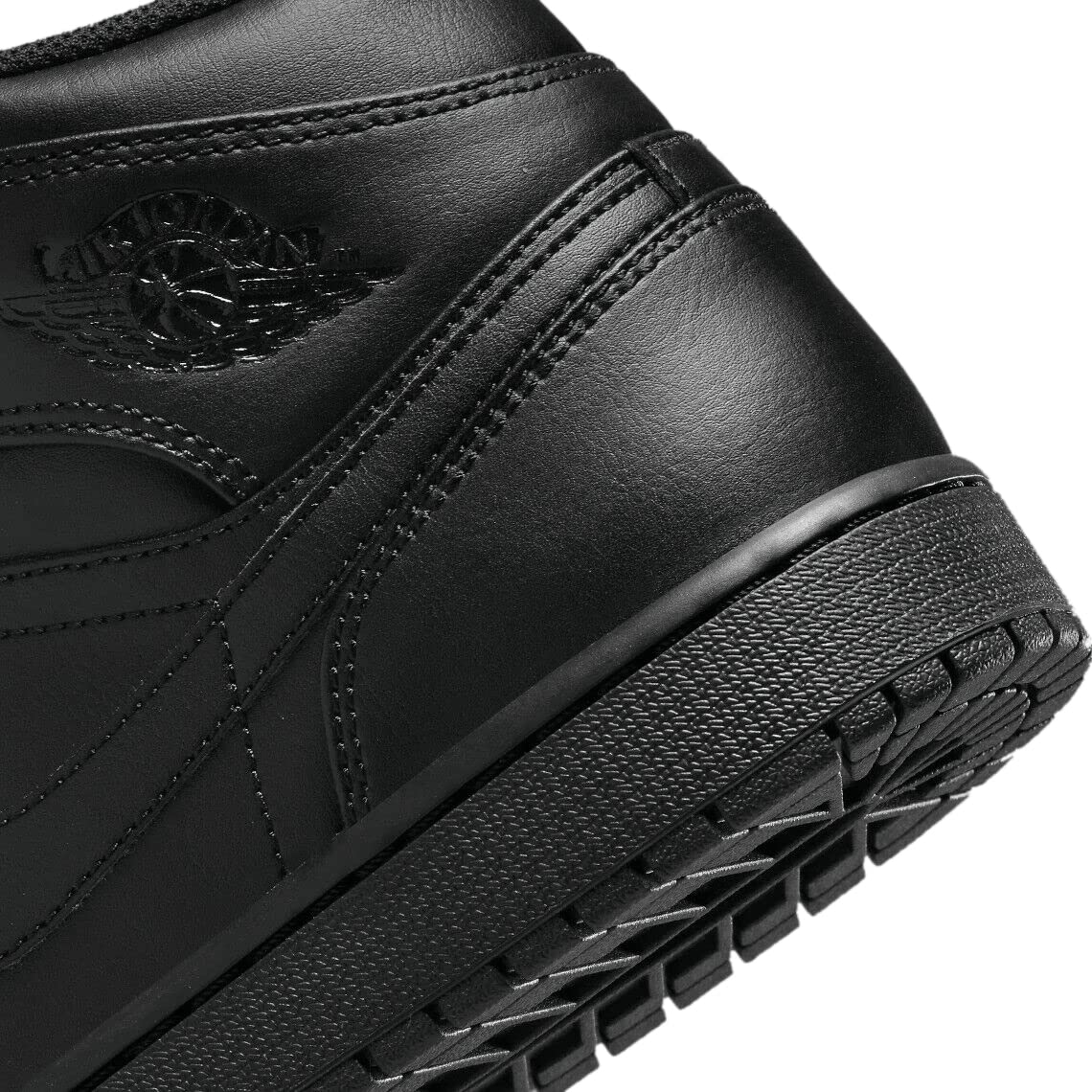 Jordan Mens Air 1 Mid 554724 093 "Triple Black - Size 8