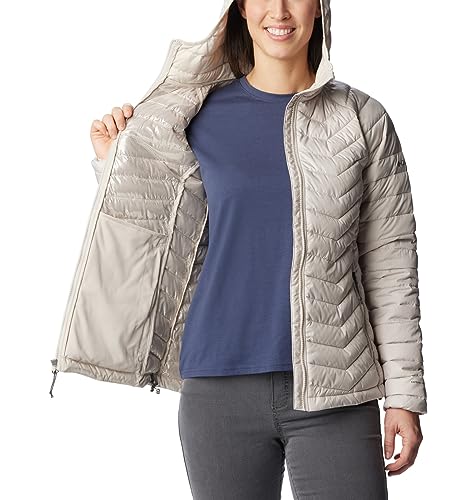 Columbia Women's Powder Lite Hooded Jacket, Dark Stone, Small