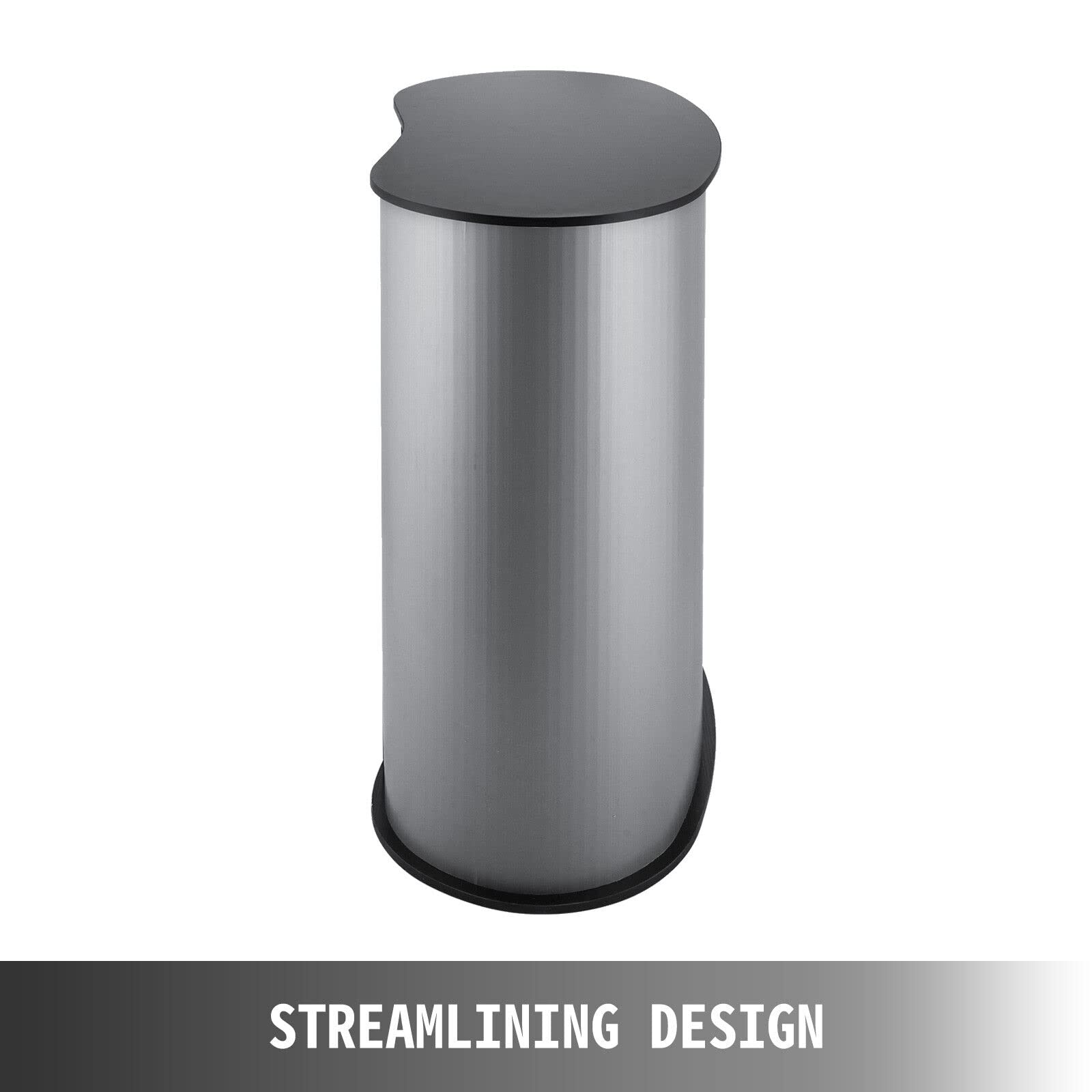 Trade Show Display Black Portable Podium Impact Table Counter Stand Oval Bean