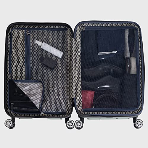 Ben Sherman Derby Spinner Travel Upright Luggage, Cilantro, 20-Inch Carry On