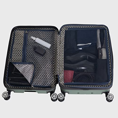 Ben Sherman Derby Spinner Travel Upright Luggage, Cilantro, 20-Inch Carry On