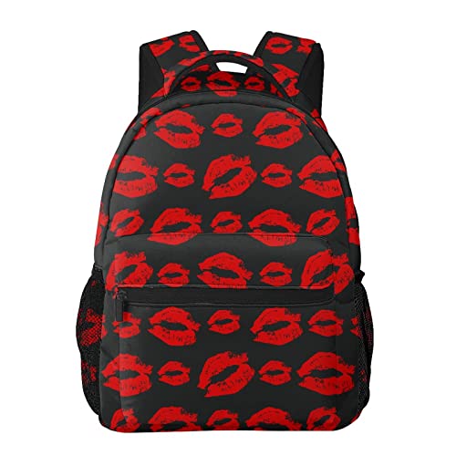 Qurdtt Happy Valentine's Day Love Heart Backpack School Bookbag Travel Daypack for Men Women Teens