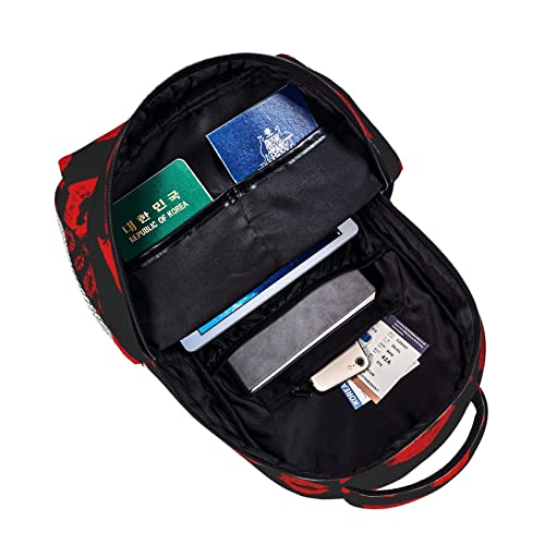 Qurdtt Happy Valentine's Day Love Heart Backpack School Bookbag Travel Daypack for Men Women Teens