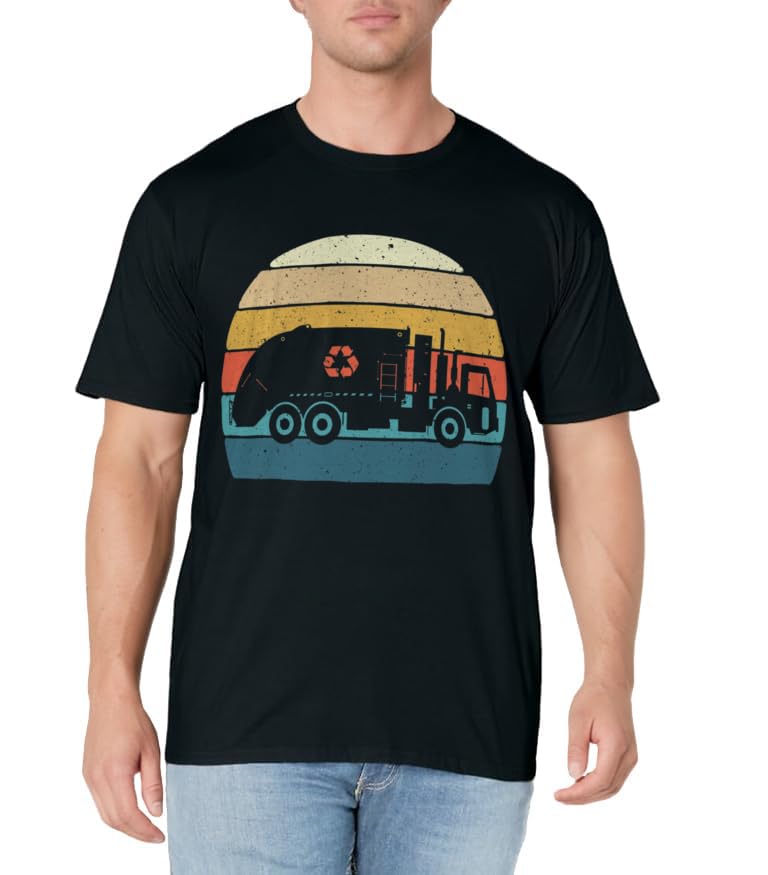 Retro Garbage Truck - Truck Trash Recycling Waste Management T-Shirt