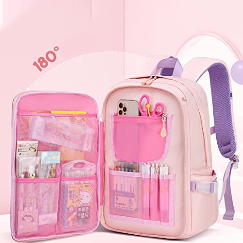 Bunny Backpack, Bunny Backpack for Girls, Bunny Backpack for School, for School Kawaii Girl Backpack (Purple,Large (for Grades 3-6))