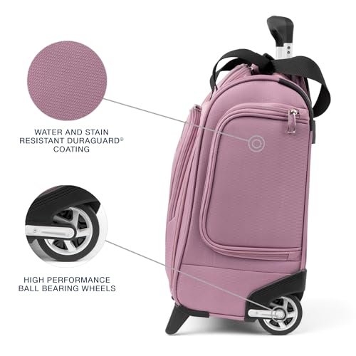 Travelpro Luggage Maxlite 5 Softside Lightweight Rolling Underseat Compact Carry on Upright 2 Wheel Bag, Men and Women, Orchid Pink Purple, 15-Inch