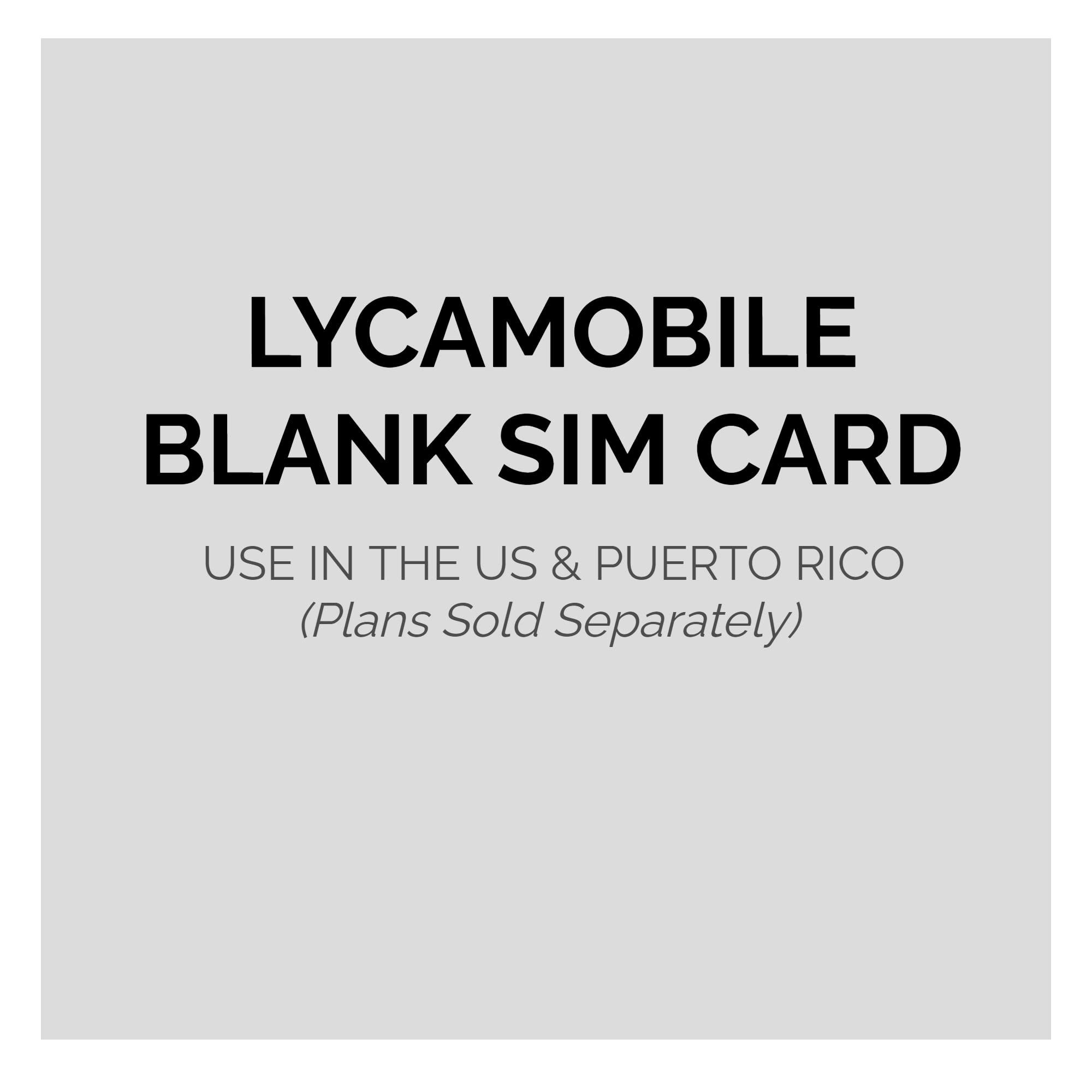 travSIM Blank Lycamobile SIM Card | Works in USA & Puerto Rico | use The Lycamobile USA SIM Card in Unlocked iOS & Android Devices | Plans Sold Separately