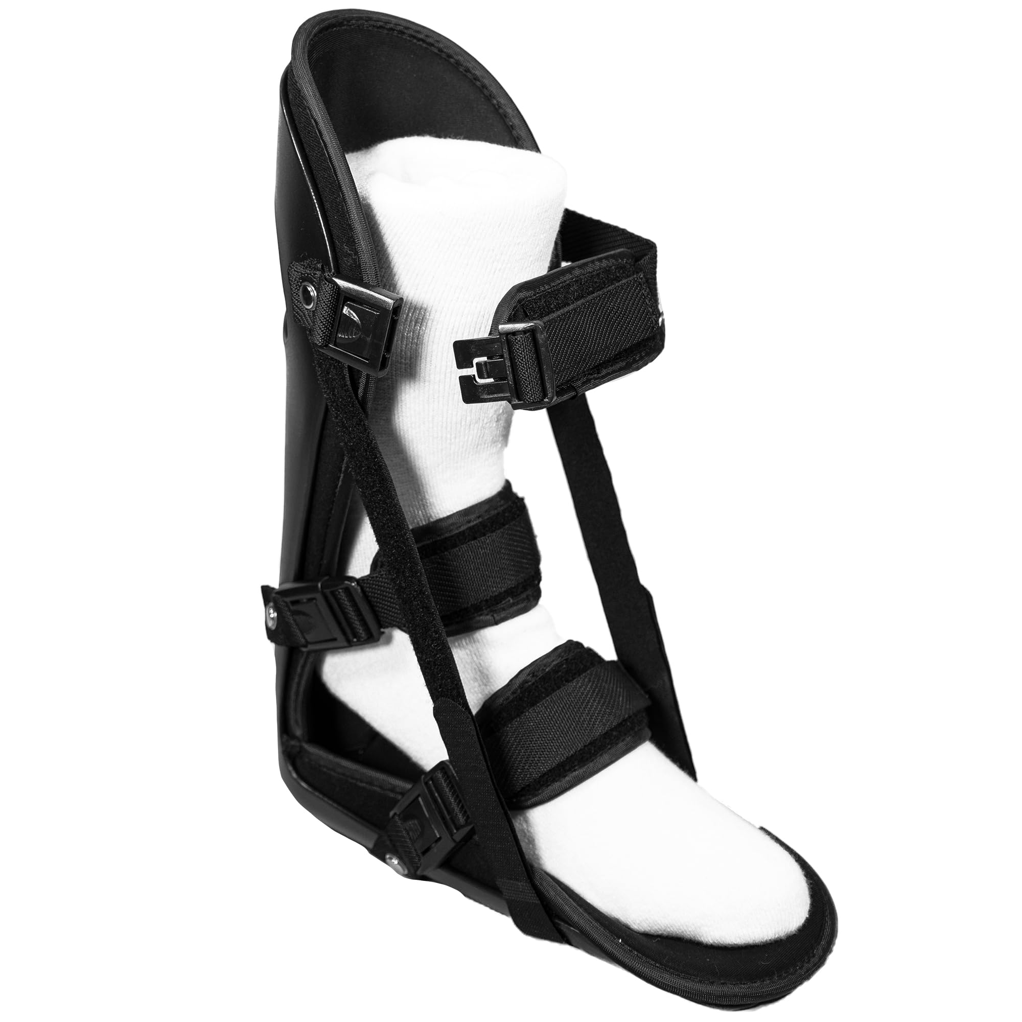 Brace On Adjustable Night Splint - Plantar Fasciitis, Achilles Tendon, Heel Spur, and Foot Pain Relief Stretching Boot for Men and Women, Large, Black