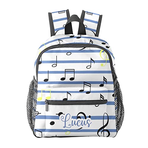 Grandkli Musical Notes Personalized Kids Toddler Backpack for Boys Girls ,Custom Mini School Backpack Bags Kindergarten