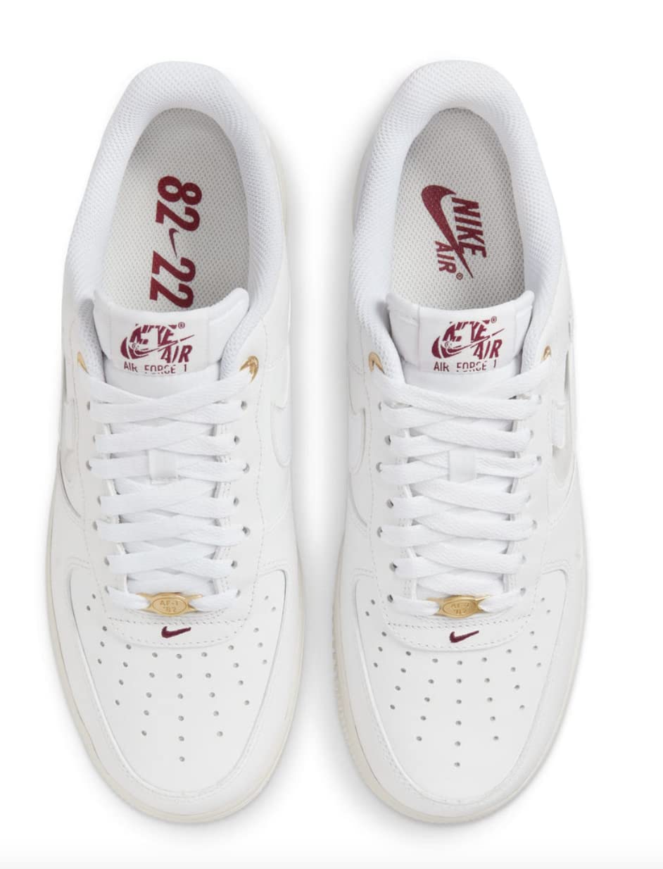 NIKE Men's Low-Top Sneakers, White Sail Team Red 100, 13