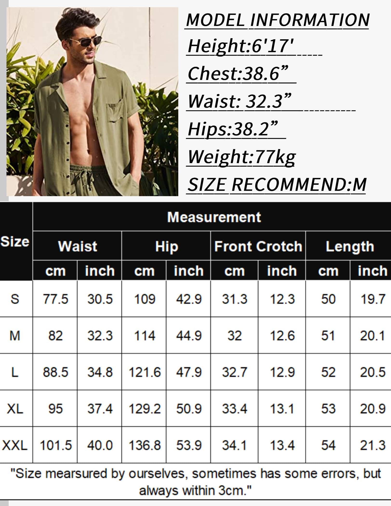 COOFANDY Men's Summer Beach Shorts Lightweight Stretch Waistband Shorts Linen Hawaiian Shorts Khaki