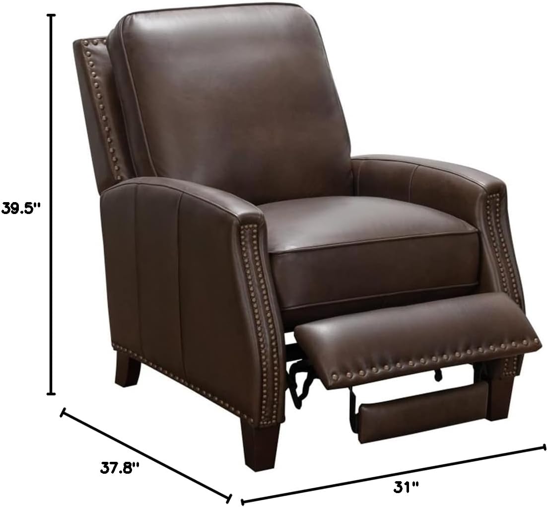 BarcaLounger Melrose Transitional Recliner Lounge Chair with footrest Extension 7-3155 in Ashford Walnut All Leather 5625-87 - Curbside Delivery