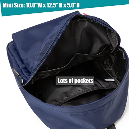Veious Mini Backpack Purse for Women or Girls Lightweight Small Daypack Backpacks, Deep Blue
