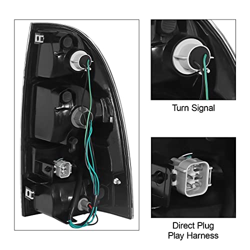 ALZIRIA LED Tail Light Rear Brake Lamp Compatible With 05-15 Tacoma 2005 2006 2007 2008 2009 2010 2011 2012 2013 2014 2015 Toyota Tacoma Driver Side And Passenger Side