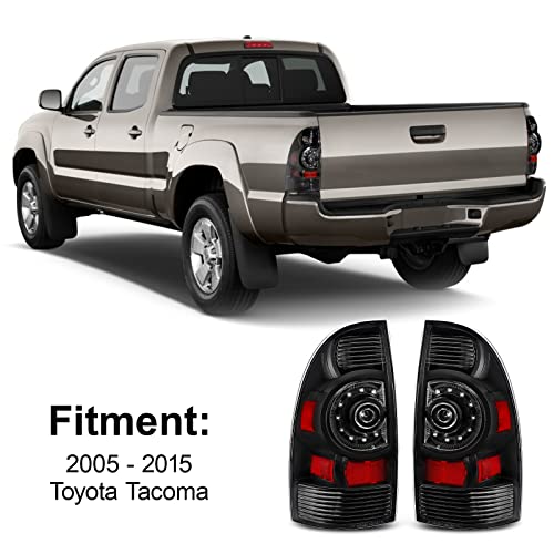 ALZIRIA LED Tail Light Rear Brake Lamp Compatible With 05-15 Tacoma 2005 2006 2007 2008 2009 2010 2011 2012 2013 2014 2015 Toyota Tacoma Driver Side And Passenger Side