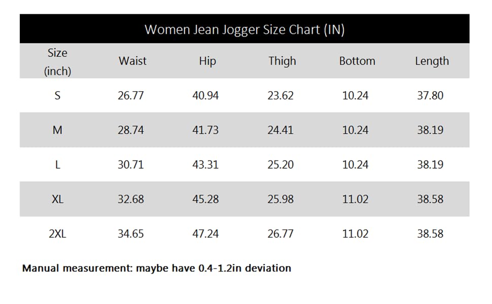 LONGYIDA Women's High Waisted Jean Joggers Elastic Waist Boyfriend Cargo Jeans Casual Loose Denim Joggers Stretch Pants(White,M)
