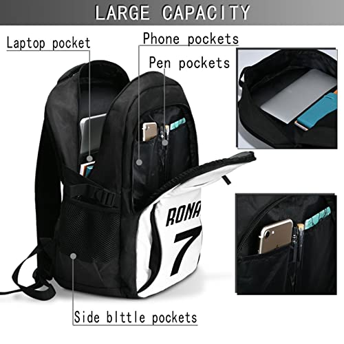 Ronaldo #7 Cr7 Adult Youth Backpacks Student Bag Laptop Bag Bookbag Usb Backpack For Daily