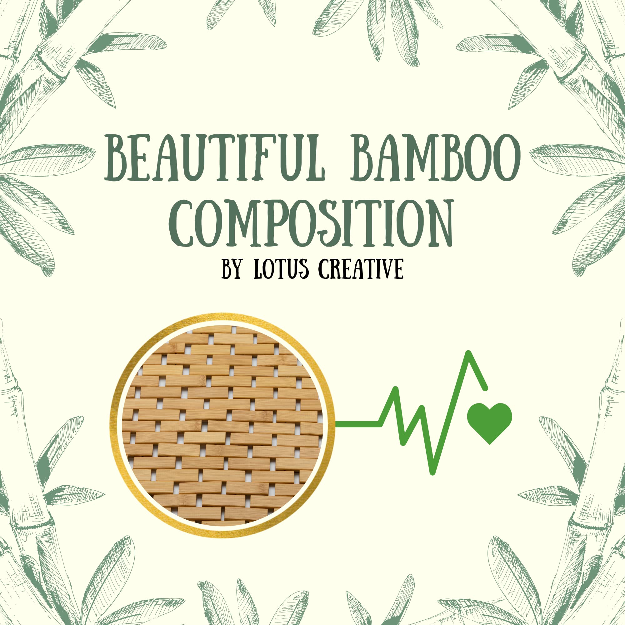 Lotus Creative's Bamboo Bath and Shower Mat Perfect for Bathroom, Bathtub, Kitchen, and Sauna – Quick Dry – Boho Bathroom Accessories, Bathmat Decor