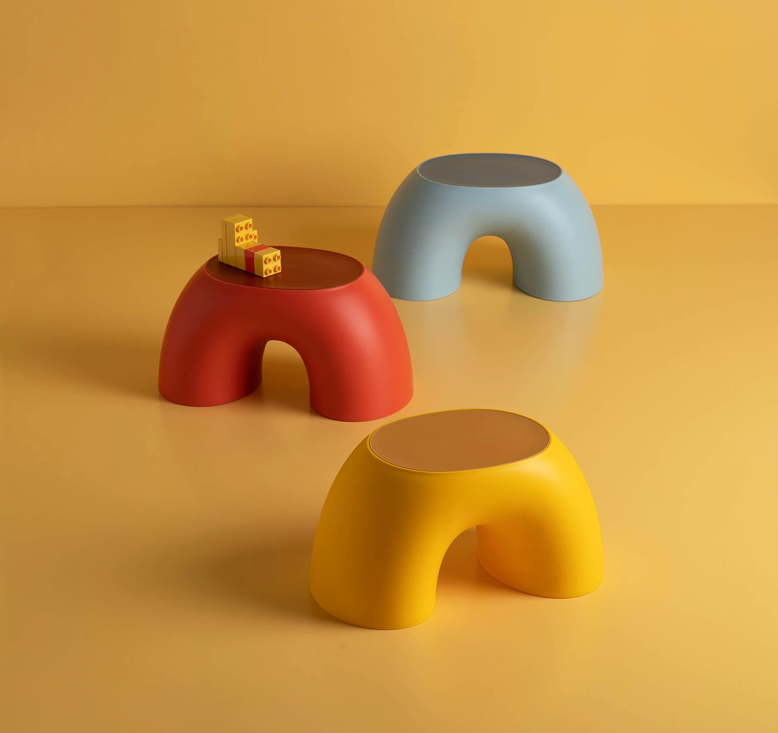 LAN ZHANG GUI Kid Stool Children's Stool Rainbow Stool Foot Stool is Suitable for Living Room bedrooms, Study, Kitchen and Bathroom, etc. (Green)