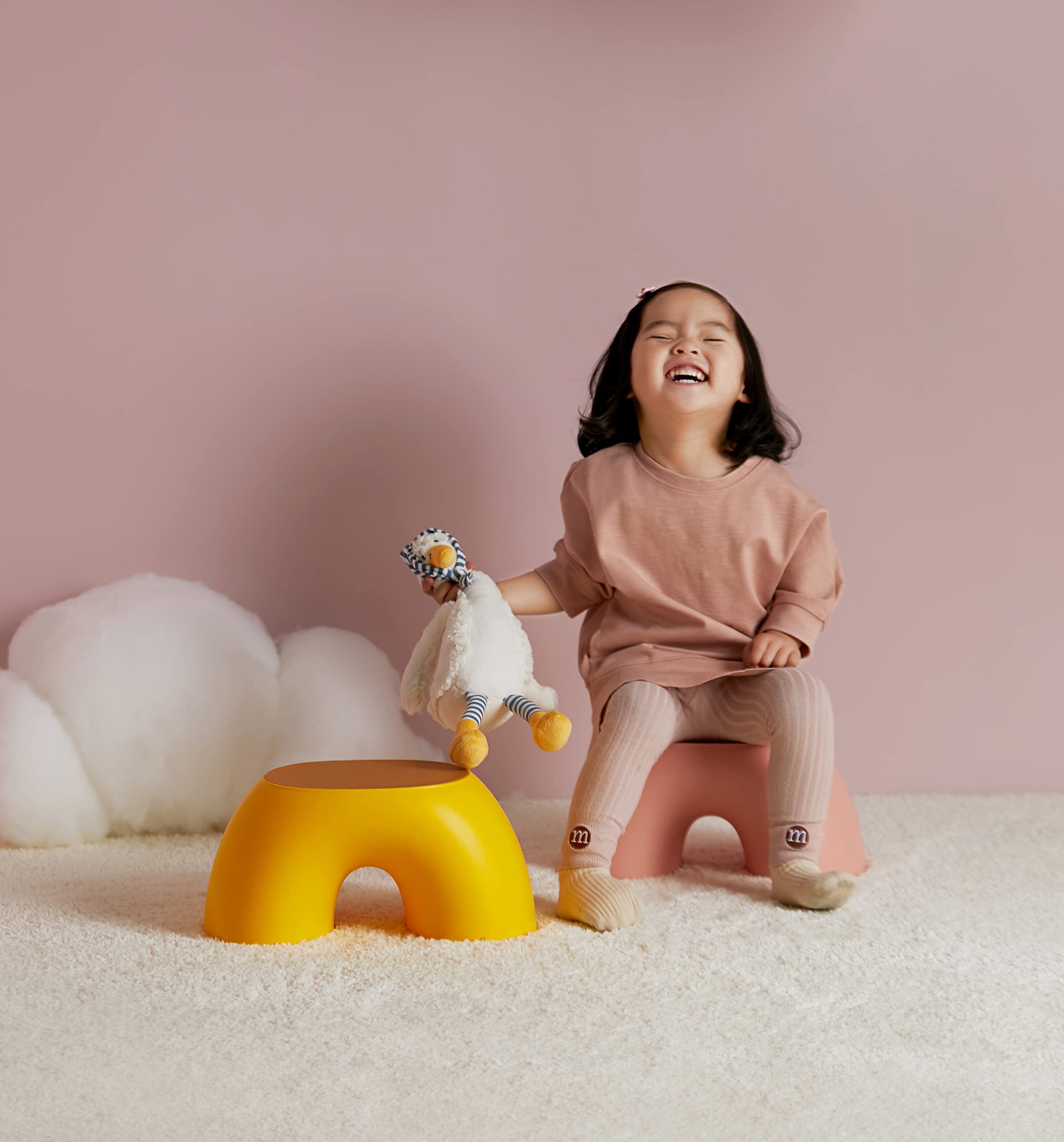 LAN ZHANG GUI Kid Stool Children's Stool Rainbow Stool Foot Stool is Suitable for Living Room bedrooms, Study, Kitchen and Bathroom, etc. (Green)